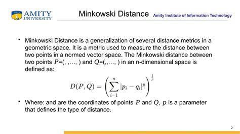 distance metrics in machine learning distance metrics in machine