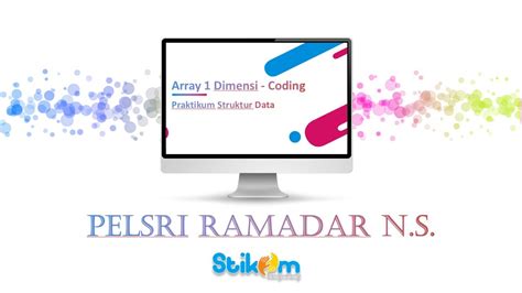 Struktur Data Array Coding 1 Dimensi Youtube