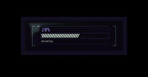 Hud Loading Element Frame With Decoding Progress Bar Stock Video
