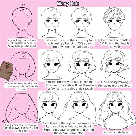 How To Draw Wavy Curly Hair