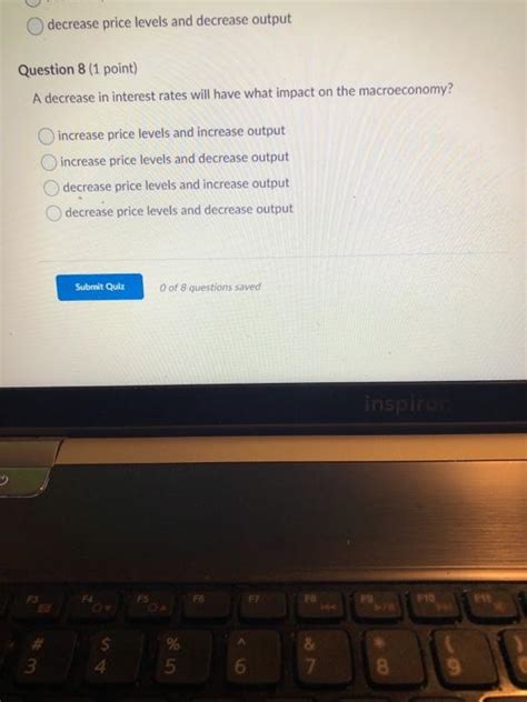 Solved Decrease Price Levels And Decrease Output Question 8