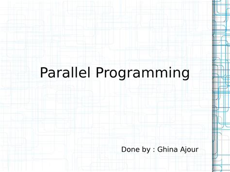 Parallel Programming Speaker Deck