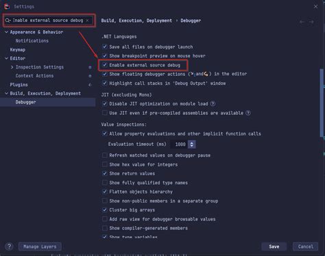 does rider has the just my code debugging option stack overflow