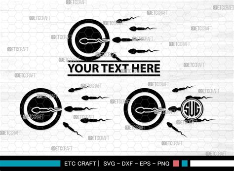Sperm Monogram Sperm Silhouette Sperm Svg Male Anatomy Svg Semen