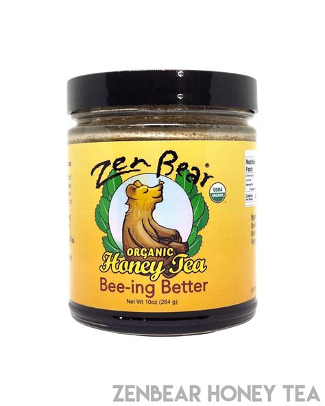 Organic Bee Ing Better Honey Tea Immune Support And Natural Energy Zen Bear Zenbear Honey Tea