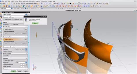 วธการใชคำสง Global Shaping ในโปรแกรมNX 8 5 กบโมเดลกรอบแวนตา Graphic Cad Draiwng