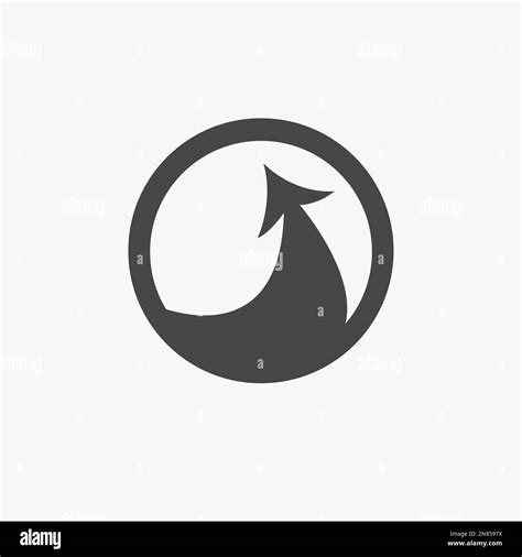 Circular Arrow Vector Sketch Icon Isolated On Background Hand Drawn