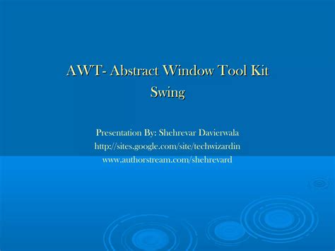 Awt And Swing In Java PPT