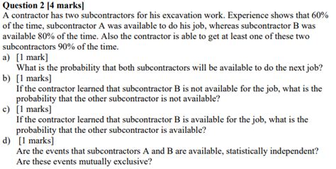 solved question 2 14 marks] a contractor has two
