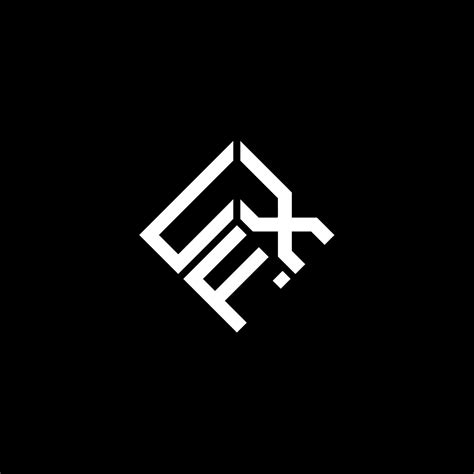 Uxf Letter Logo Design On Black Background Uxf Creative Initials