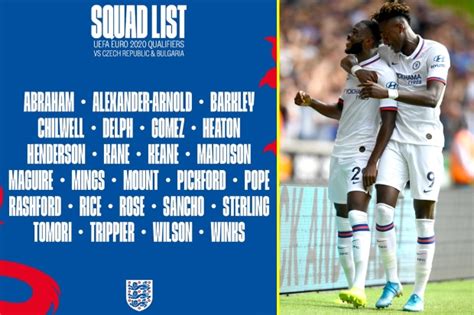 England Squad Chelsea Pair Tammy Abraham And Fikayo Tomori Called Up By Gareth Southgate With