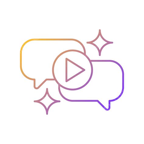 Talk Show Gradient Linear Vector Icon Watch Communication Dialogue Vector Watch Communication