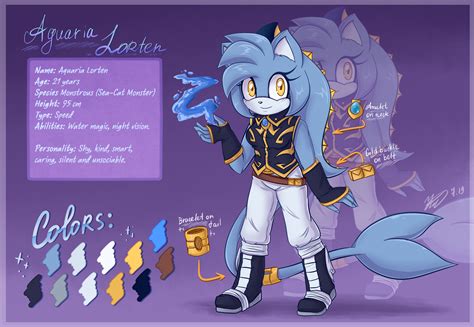 Sonic Oc Reference Card Aquaria Lorten By Aquariasc Archive On Deviantart