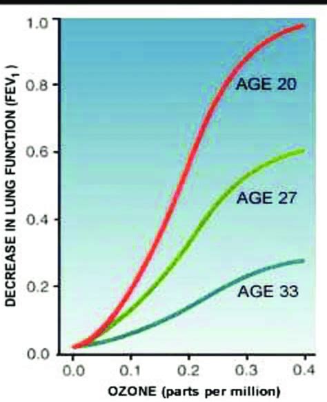 Relation Between Ozone Concentrations And Decreasing In Lung Function Download Scientific