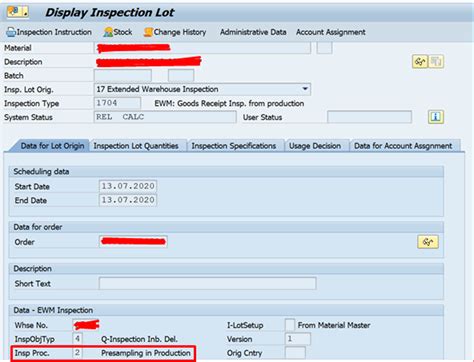 Early Inspection Lot Generation On Release Of Prod Sap Community