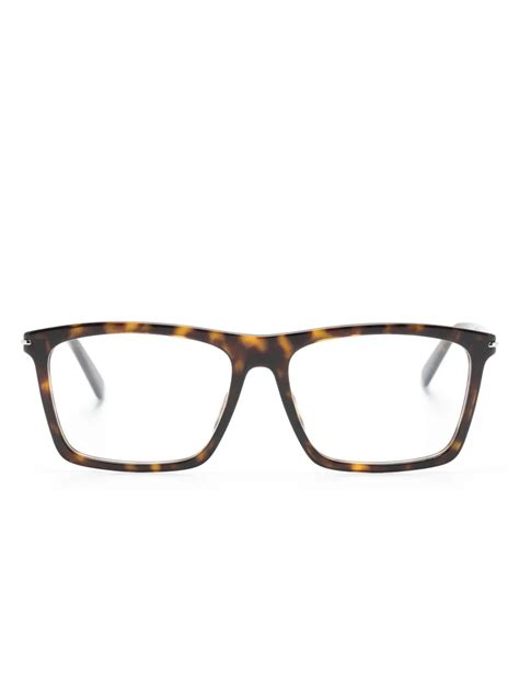 Gucci Eyewear Gg1445o Tortoiseshell Effect Square Frame Glasses Brown