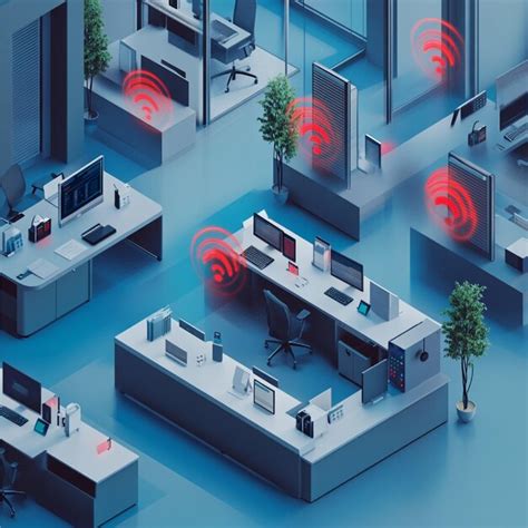 A Visual Of An Office Security Alert System Sending Notifications For