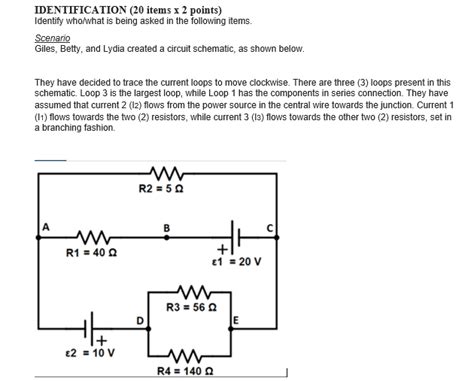 Solved Identification 20 Items X 2 Points Identify