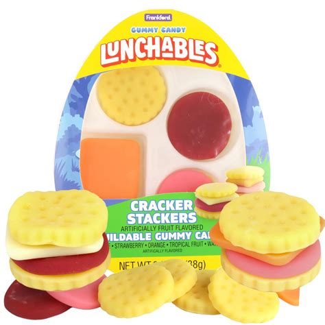 Frankford Kraft Cracker Stackers Gummy Lunchable Kit Candy That Looks Like Food