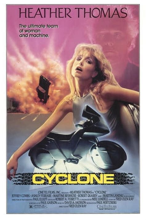 Heather Thomas In Cyclone With Motorbike 24x36 Poster