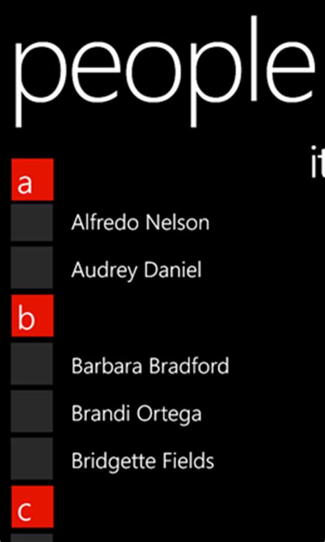 Windows Phone XAML LongListSelector Windows Developer Blog