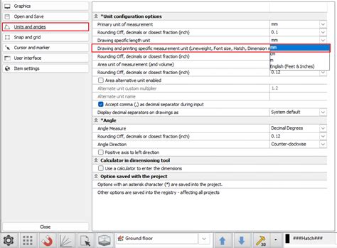 Hatch Properties ARCHLine XP