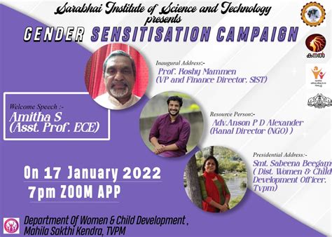 Gender Sensitisation Campaign Sarabhai Institute Of Science And