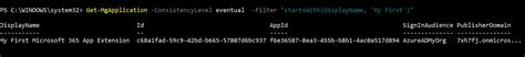 graph powershell cmdlet get mgapplication