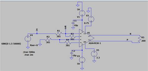 Simulation Problem Ltspice Model Of Ada4930 1 Qanda Differential Amplifiers And Adc Drivers