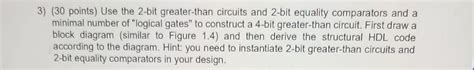 3 30 Points Use The 2 Bit Greater Than Circuits