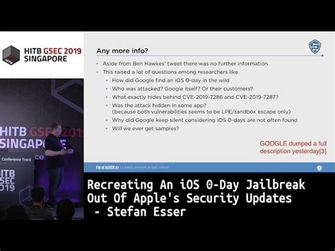 Hack In The Box Security Conference Talk Recreating An Ios 0 Day