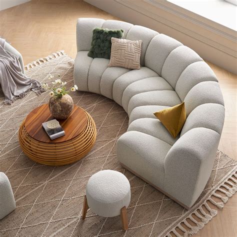 Curved Sofa Living Spaces At Thelma Guerrero Blog