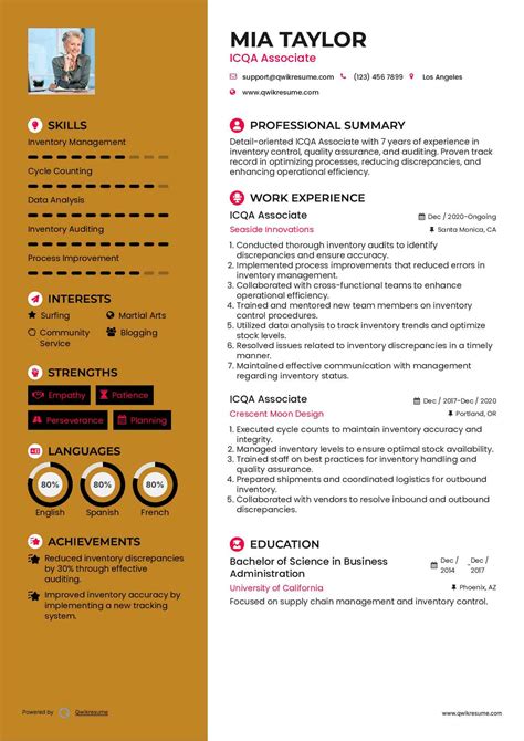 10 Icqa Associate Resume Samples And Templates For 2025