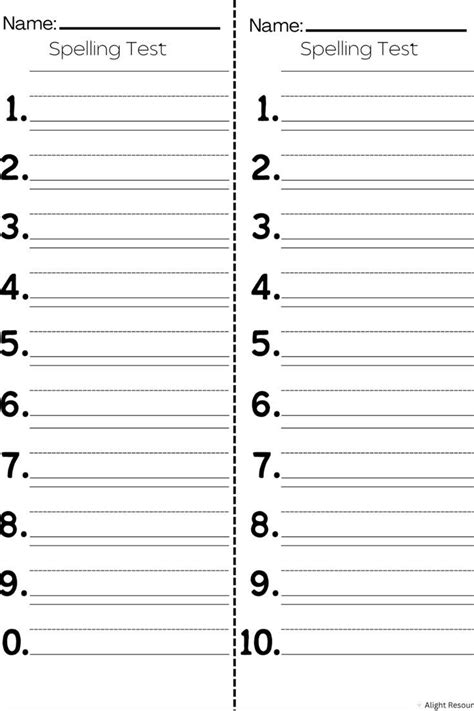 Spelling Test Paper With Handwriting Lines Handwriting Lines