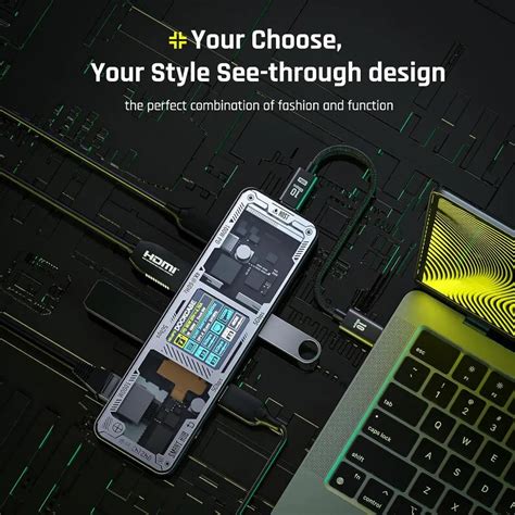 Dockcase 6 In 1 Explorer Edition Visual Smart Usb C Hub Gadstyle Bd