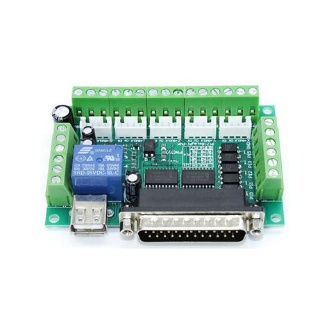 Jual Mach3 Interface Board Cnc 5 Axis With Optocoupler Usb Cable Shopee Indonesia