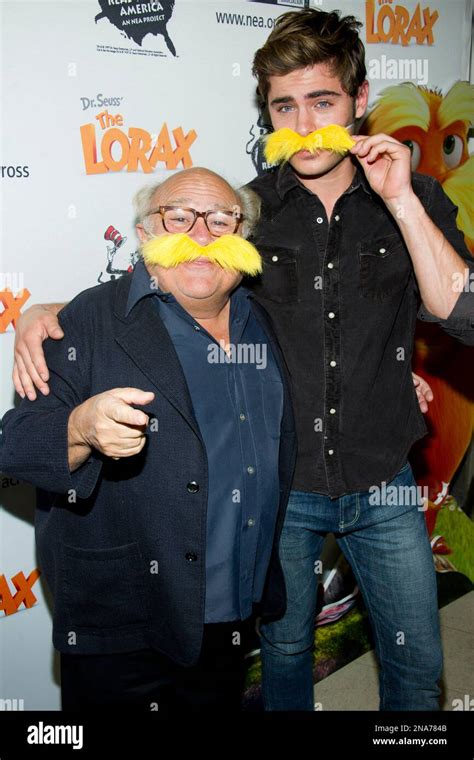 Dr Seuss The Lorax Stars Danny DeVito Left And Zac Efron Attend The National Education