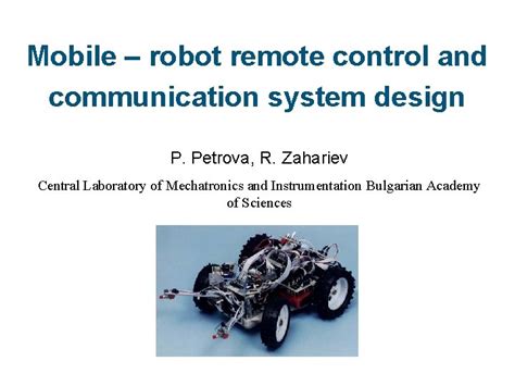 mobile robot remote control and communication system design