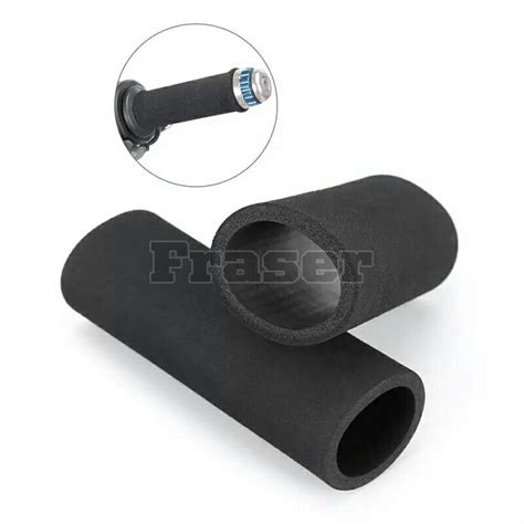 2pc Universal Motorcycle Slip On Grip Covers Motorbike Anti Vibration Handle Bar Cover Grip