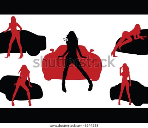 Car Sexy Lady Black White Over 26 Royalty Free Licensable Stock