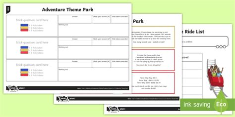 Theme Park Problem Solving Worksheet Worksheet