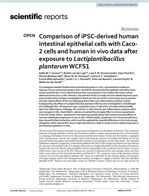 Pdf Comparison Of Ipsc Derived Human Intestinal Epithelial Cells With