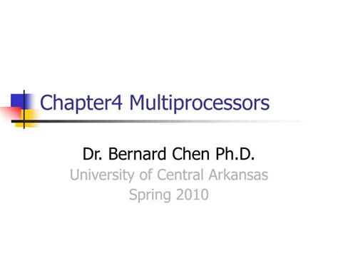 Ppt Chapter4 Multiprocessors Powerpoint Presentation Free Download Id824186