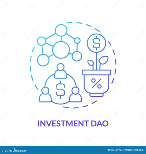 Investment Dao Blue Gradient Concept Icon Stock Vector Illustration Of Future Network 272161927