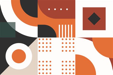 Very Beautiful Modern Geometrical Shapes Vector Seamless Pattern It Consists Of A Polyhedron