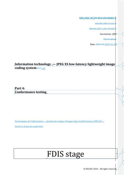 ISO IEC Information Technology JPEG XS Low Latency Lightweight Image Coding System