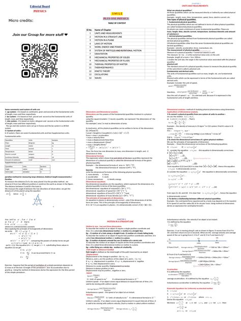 plus one physics micro pdf force kilogram