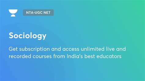Sociology Nta Ugc Net And Set Exams Unacademy
