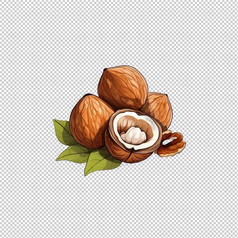 Premium Psd Sticker Logo Nuts Isolated Background