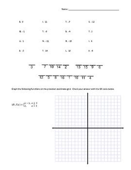 Piecewise Functions Joke Handout By MSquared TPT